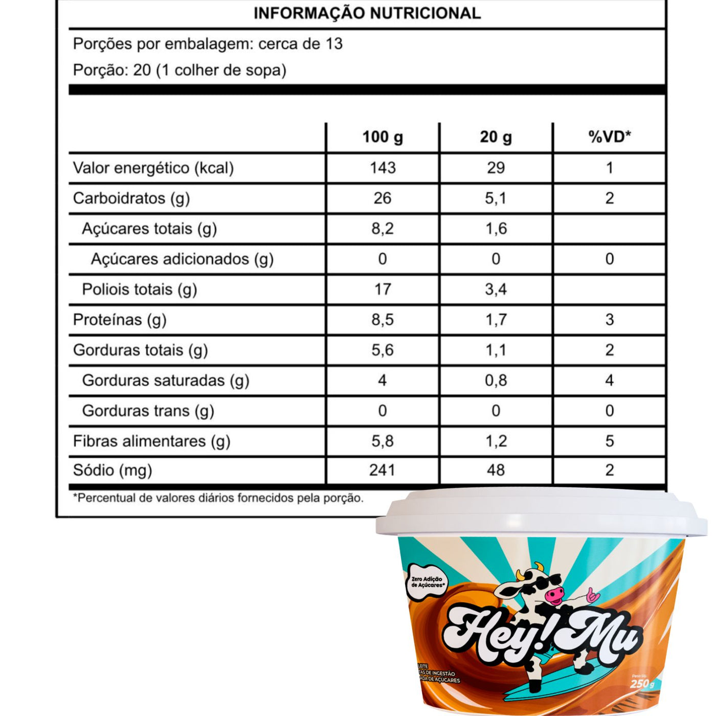 Doce de Leite Hey! Mu Original 250g